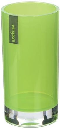 Excelsa EX46888 Verre &agrave; Dents Polystyrol Vert 6,5 x 6,5 x 22 cm