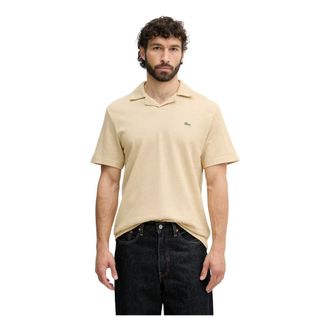 Lacoste Polo en coton et lin coupe classique - Homme - Tops - Beige - Taille: M
