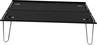 TOPBATHY Leichter Klappbarer Outdoor Tisch aus Schwarzem Aluminiumlegierung Kompakt und Tragbar f&uuml;r Camping Reise Picknick und Vielseitige Teetisch nutzung