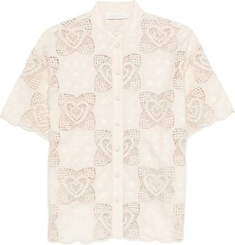 Zimmermann chemise Wanderlust &agrave; bords festonn&eacute;s - Tons neutres