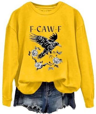 Generic Sweatshirts pour femmes UK Sweatshirt imprim&eacute; graphique surdimensionn&eacute; haut col rond manches longues automne hiver d&eacute;contract&eacute; confortable automne mod