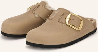 Birkenstock Pantoletten Boston Big Buckle beige