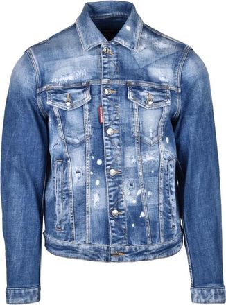 Dsquared2 Homme, Vestes, Bleu, Taille: XL Giubbotto in denim