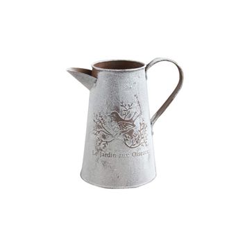 Yardwe Gießkanne Metallblumenvase Zinn Eimer mit Griff Vintage Deko für Garten 17x11x7cm