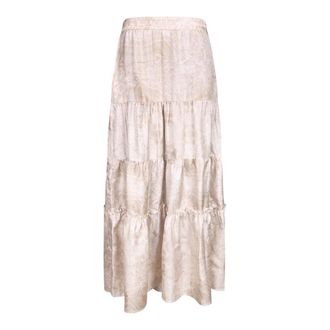 Pierre-Louis Mascia Femme, Jupes, Beige, Taille: 38 FR Aloe Paisley Jacquard Maxi Skirt