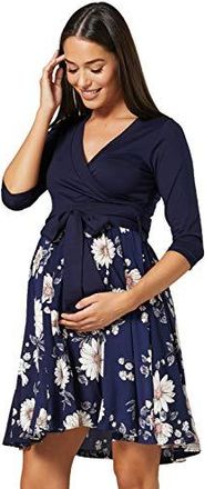 Happy Mama Chelsea Clark. Femme Maternit? Robe de Grossesse Demi Manche Col en v. 657p (Style 5, 40-42, L)