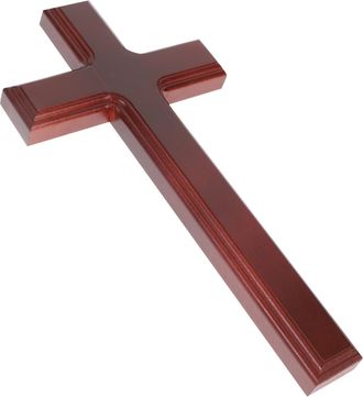 Cabilock Echtes Holz Jesus Kreuz Wanddekoration Robustes Kruzifix mit Feiner Detailverarbeitung Einfache Wandmontage Stilvolles Christliches Geschenk und Wohnr