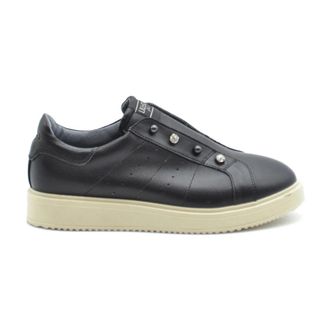 Liu Jo Beige Diagonal Gestreifte Sneakers - - Shoes - Damen - Schwarzk - 36 EU