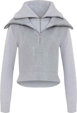 Balenciaga Rundhalspullover - Grau