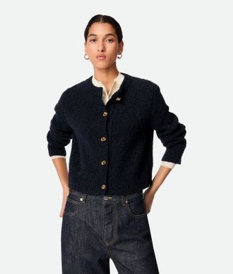Bottega Veneta Cardigan En Laine Bouclée - Bottega Veneta