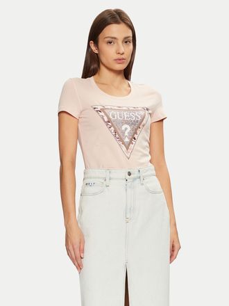 Guess T-Shirt W5RI22 J1314 &Eacute;cru Regular Fit