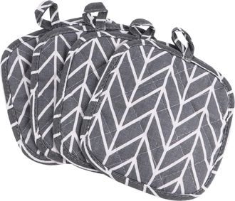 DOITOOL 4st&uuml;cke Hitzebest&auml;ndige Matte Tischset Backunterlage K&uuml;chenzubeh&ouml;r Hitzebest&auml;ndige Matte Topflappen Graue K&uuml;chentischsets Mit Pfeilmotiv