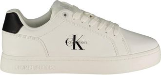 Calvin Klein Damen Cupsole Sneaker Classic Mono mit Logo, Wei&szlig; (Bright White/Black), 40