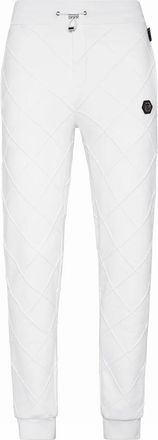 Philipp Plein Homme, Pantalons, Blanc, Taille: 4XL Jogging Pantalons