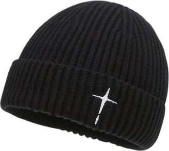 Generic Bonnet Femme Hiver Bonnet Femme Chapeau Femme Hiver Confortable Classique - Oversize &Eacute;pais Brod&eacute; Hiver, Coupe Ample Respirante, Id&eacute;al pour Look Boho O