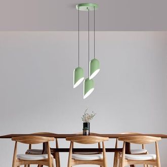 Opviq Elegant Mint Chandelier, Metal Body, 40 cm Diameter, Adjustable Height 75-121 cm, 3 x E27 Socket, Perfect for Modern Home Decor | Stylish Lighting Sol