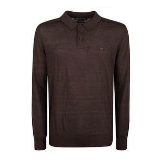 Michael Kors Merino-Woll-Poloshirt - - Knitwear - Herren - Braun - S