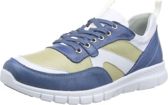 Andrea Conti Damen 1703602 Sneaker, Jeans/weiß/kaki, 36 EU