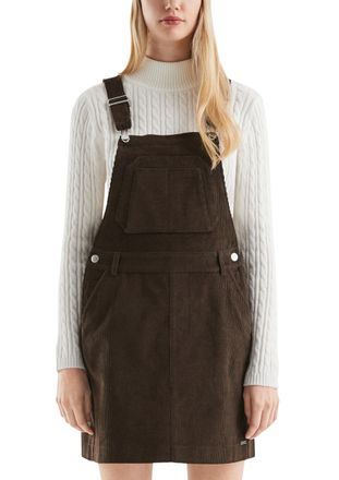 QS by s.Oliver Mini-Latzkleid aus Cord