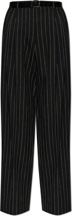 Dolce & Gabbana Femme, Pantalons, Noir, Taille: 40 FR Pinstripe Pantalons