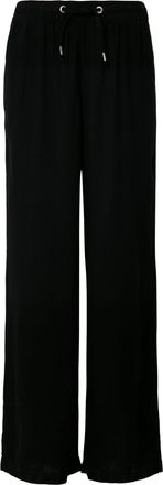 QS by s.Oliver Damen 2162961 Leinen Hose, lang, schwarz, 38W x 30L