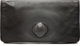 Bottega Veneta Clutches - Leather Turn Lock Clutch - Gr. unisize - in Schwarz - f&uuml;r Damen