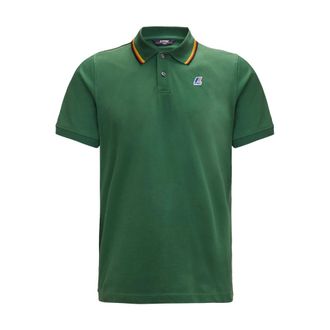 K-Way Homme, Tops, Vert, Taille: S Polo à Manches Courtes Coupe Slim à Rayures