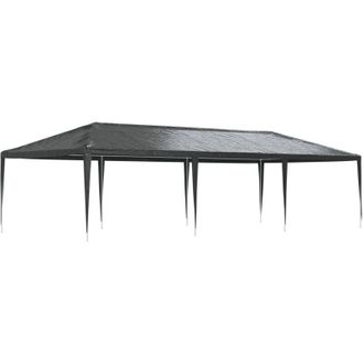 vidaXL Vidaxl - Tente de r&eacute;ception professionnelle 4x9 m - Couleur anthracite - 90 g/m&sup2; PE r&eacute;sistant aux UV et &agrave; leau - Structure en acier inoxydable