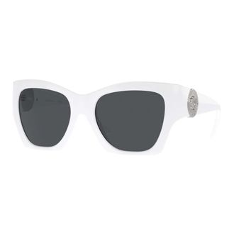 Versace Wei&szlig;e/Dunkelgraue Sonnenbrille - - Accessories - Damen - Wei&szlig; - 55 MM