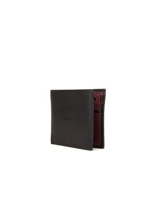 Momo Design Mens Wallet Black-Burgundy Polyurethane Bags - Black/burgundy