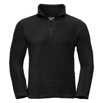 Russell Athletic Russell - Fleece-Oberteil mit kurzem Rei&szlig;verschluss f&uuml;r Herren - F&uuml;r Au&szlig;en (Schwarz)