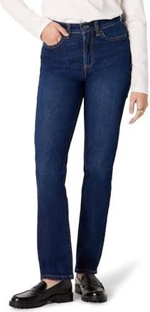 Amazon Essentials Jean Jambes Droites, Taille Haute Femme, Ombre Foncée Délavé, 40-42