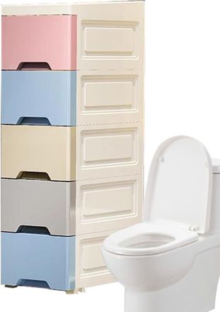 Generic Badezimmer-Aufbewahrungsschrank, schmaler K&uuml;chen-Organizer-Schrank mit Rollen, vertikaler Organizer, Turm, gro&szlig;e Kapazit&auml;t f&uuml;r Schlafsaal, Hotel, Wohn