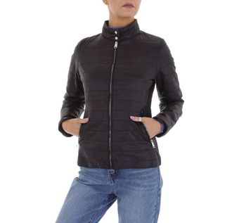 Ital-Design Steppjacke Damen Freizeit (87256716) Leicht gef&uuml;ttert &Uuml;bergangsjack in Schwarz