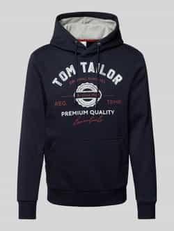 Tom Tailor Regular Fit Hoodie aus Baumwoll-Mix mit Logo Print