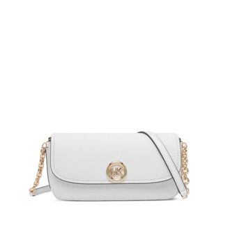 Michael Kors Femme, Sacs, Blanc, Taille: ONE Size Sac bandouli&egrave;re &agrave; plaque logo