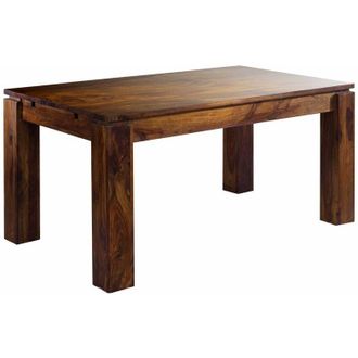 Massivmoebel24 Esstisch mit Ansteckplatten Sheesham 180-220/260x90x76 life honey lackiert metro life 159