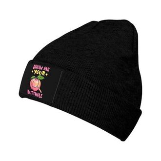 Generic Universelle Bonnet Tricot&eacute;, Montre-Moi Ton Trou du Cul, Coupe-Vent Beanie Hiver, Bonnets en Tricot pour Femme, Adultes, Ski