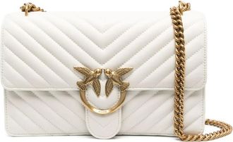 Pinko Pinko, Femme, Sacs, Blanc, Taille: ONE Size Love One Classic Shoulder Bag