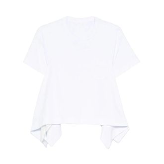 sacai Femme, Tops, Blanc, Taille: 42 FR Panelled T-Shirt
