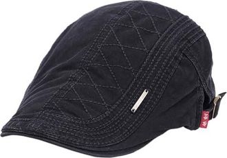 Generic B&eacute;rets en coton for hommes et femmes, casquettes plates d&eacute;t&eacute; dautomne Pour lautomne et lhiver(Black)