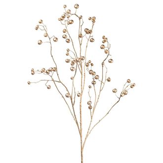 Gasper Weihnachtsdeko Zierapfelzweig Goldfarben 136 cm - Kunstpflanzen