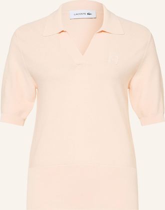Lacoste Strick-Poloshirt rosa