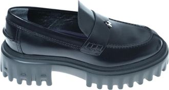 Hogan Femme, Chaussures, Noir, Taille: 37 EU Mocassin en Cuir Italien Fait Main