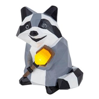 Lindby LED Solarleuchte Racoon (spritzwassergesch&uuml;tzt in Schwarz (1 flammig,) - Dekorationsleuchte Solarlampe