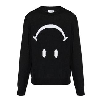 Moschino X Smiley Rundhals-Pullover - - Knitwear - Herren - Schwarzk - M