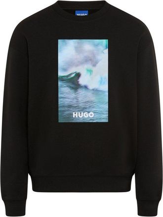 HUGO BOSS Sweatshirt Nofintex Rundhalsausschnitt, Regular Fit, Foto-Druck