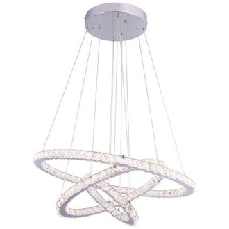 Globo Lighting Led H&auml;ngeleuchte marilyn i cct beweglich Fernbedienung 76 Watt klar Chrom