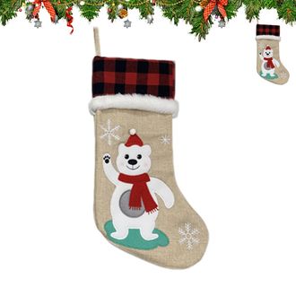 Generico Weihnachtsstrumpf, Winterdekoration f&uuml;r Weihnachtsstr&uuml;mpfe, lustige T&uuml;rkn&ouml;pfe und S&uuml;&szlig;igkeitenf&uuml;llungen f&uuml;r Kinder und Familie