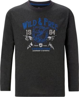 Jan Vanderstorm Homme T-Shirt À Manches Longues Staaf Gris Foncé, 3XL (XXXL) - 64/66